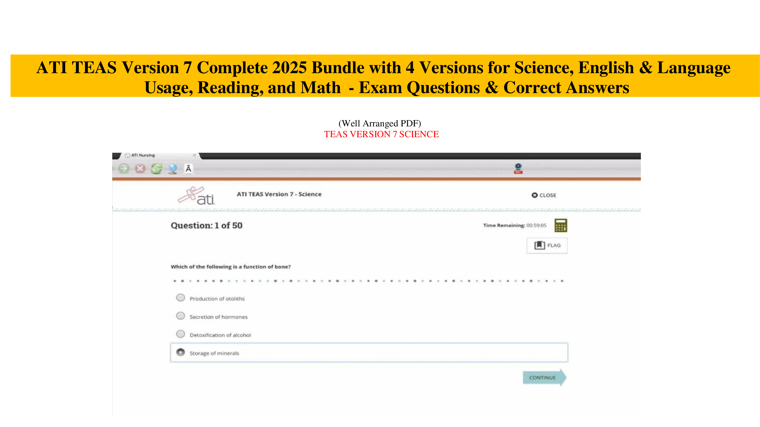 ATI TEAS 7 || 4 Sections (2025|2026) – Complete Exam Questions ...