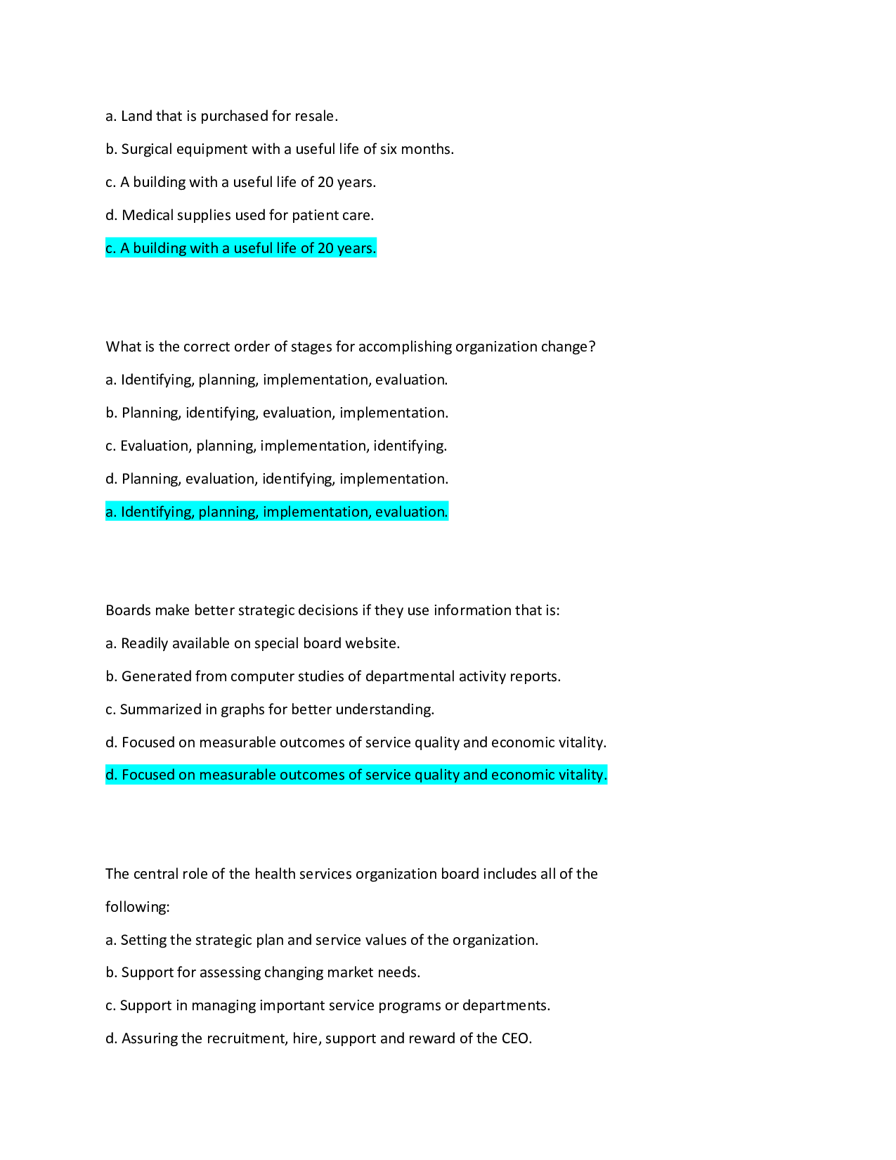 BOG Practice Exam - FACHE 2026 | 230 Questions and Answers | Verified ...