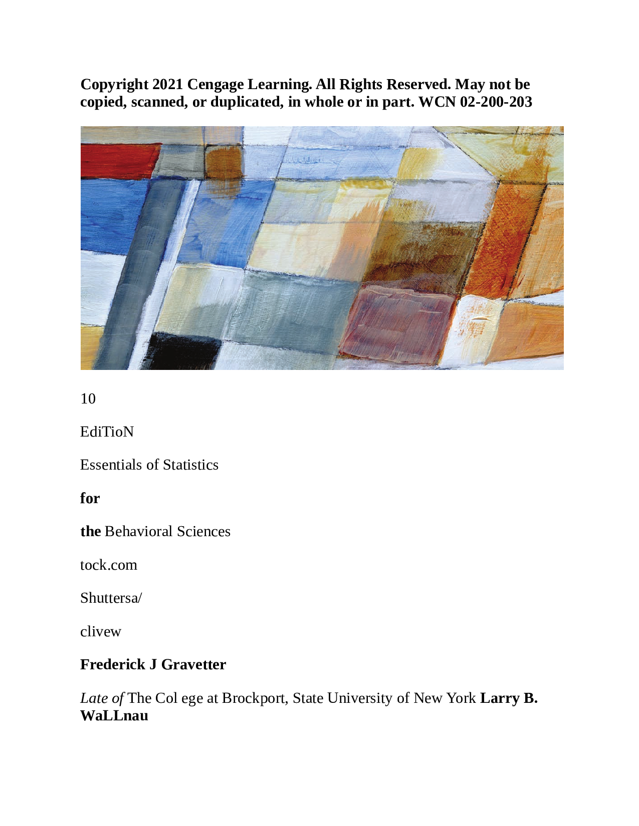 Essentials of Statistics for the Behavioral Sciences 10th Edition by ...