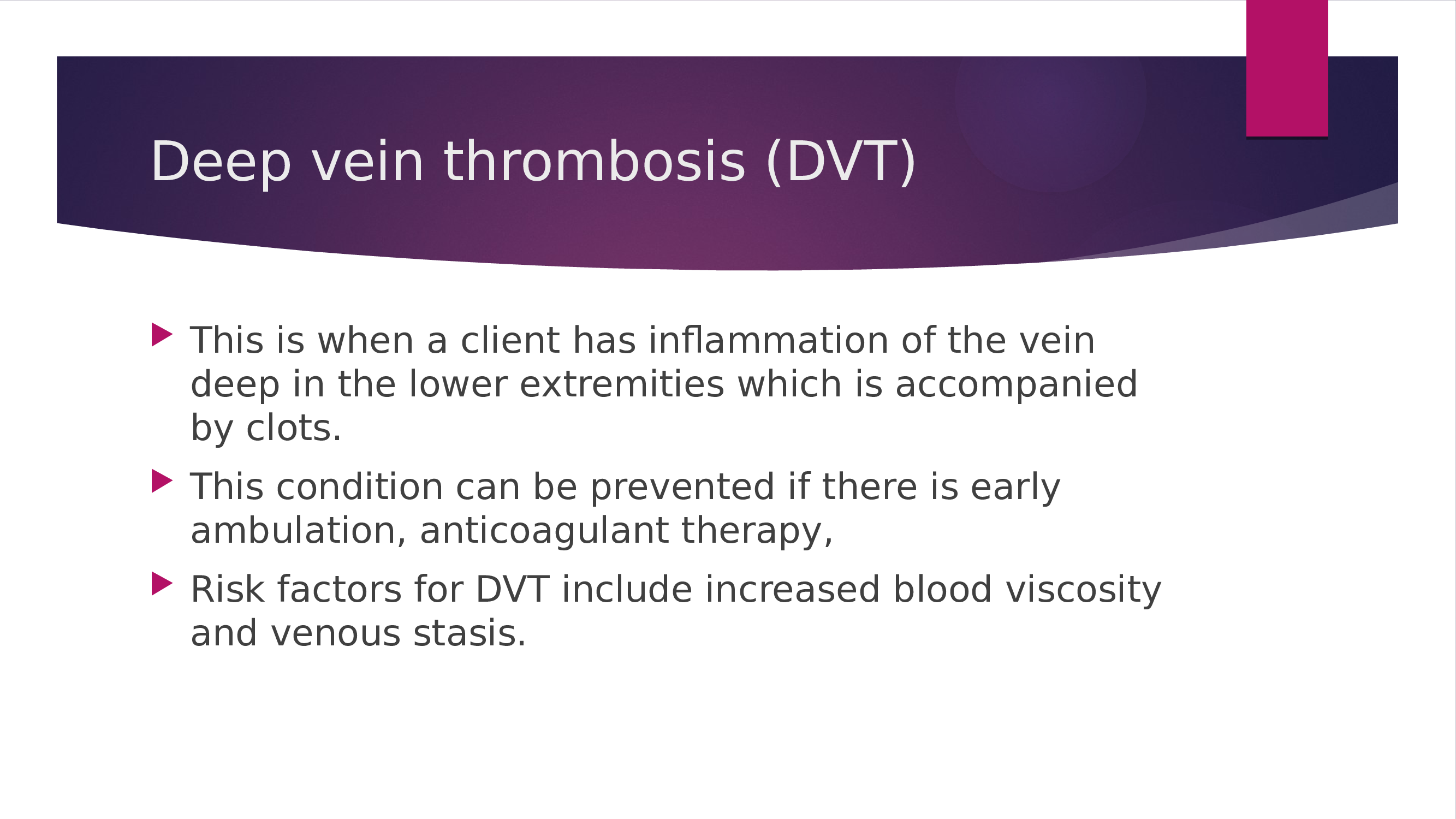 Change Theory Project: Prevention of Deep Vein Thrombosis (DVT ...
