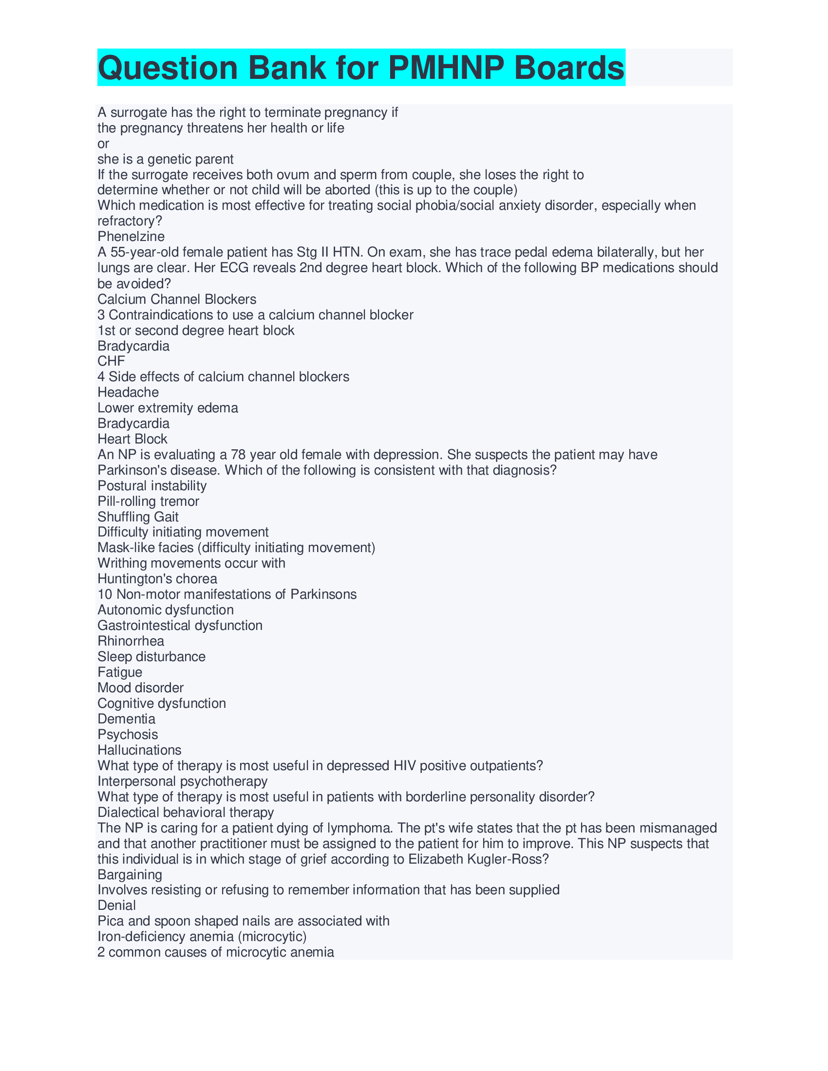 Psychiatric-Mental Health Nurse Practitioner (PMHNP) board ...