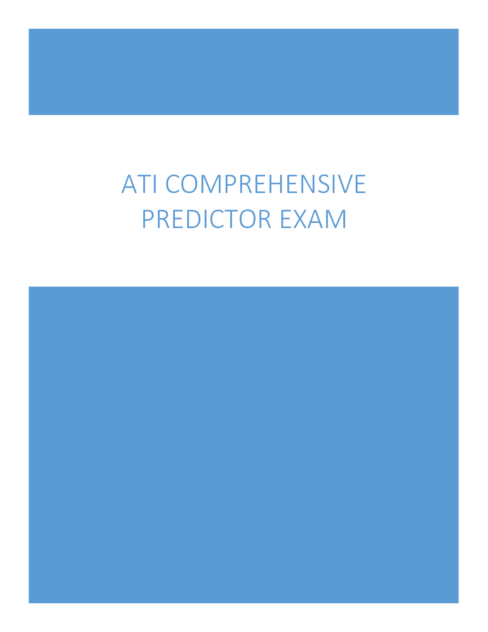 ATI Comprehensive Predictor Exam 2026 - Pasing Grades
