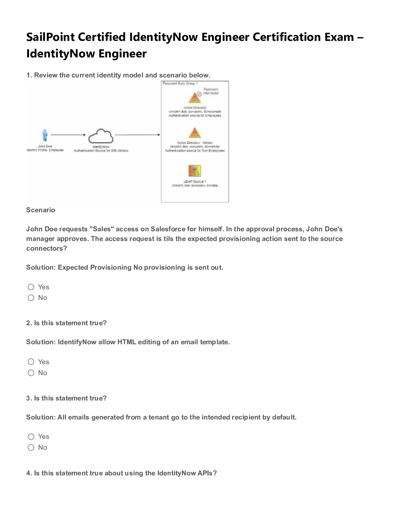 SailPoint Certified IdentityNow Engineer Certification Exam ...